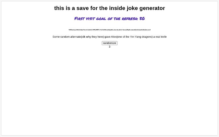 this is a save for the inside joke generator