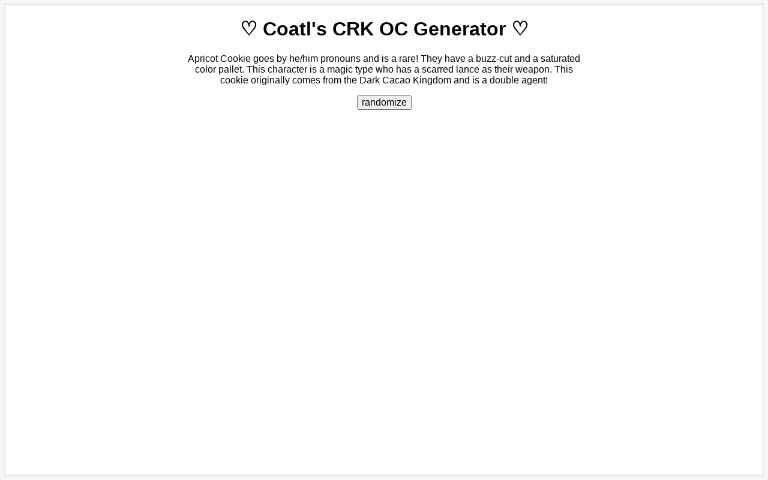 Coatl's CRK OC Generator ♡