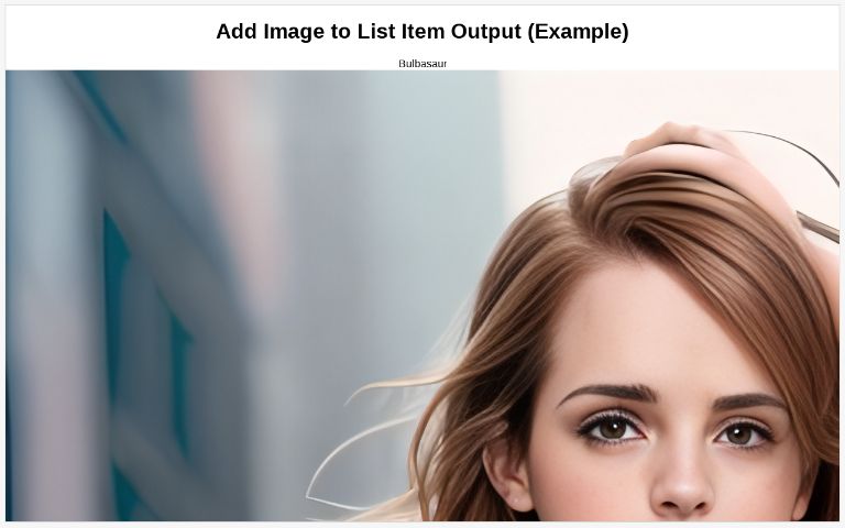 Add Image to List Item Output (Example) ― Perchance Generator