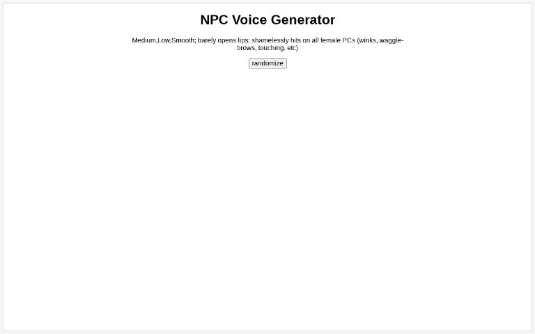 NPC Voice Generator
