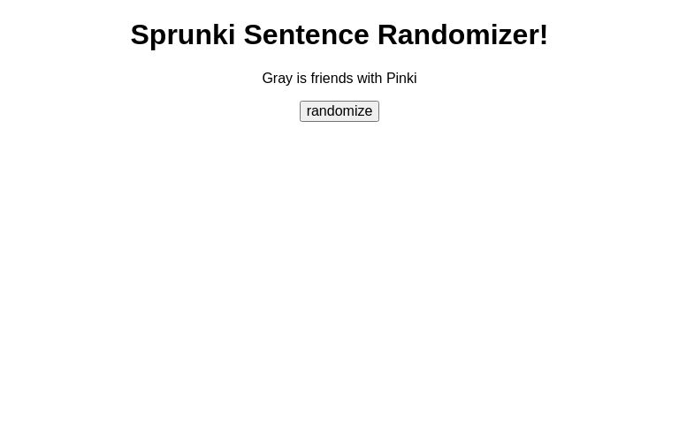 Sprunki Sentence Randomizer! ― Perchance Generator