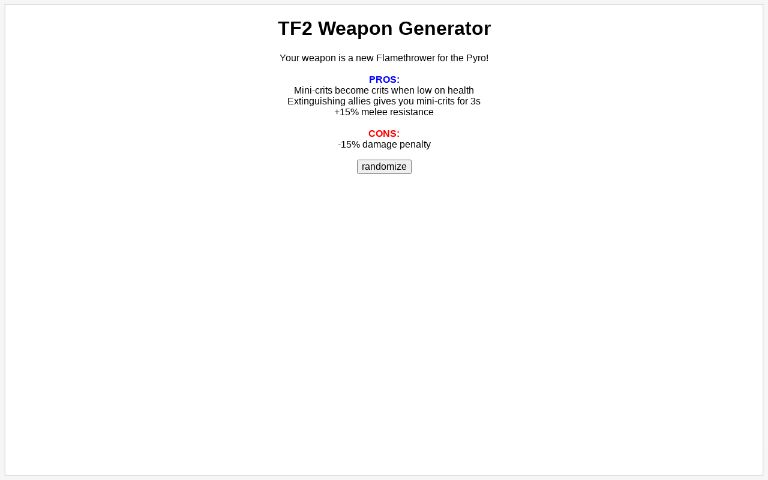 TF2 Weapon Generator