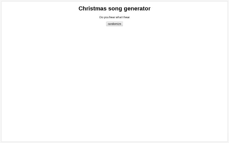 Christmas song generator