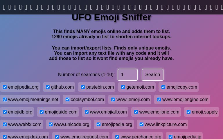 UFO Emoji Sniffer ― Perchance Generator