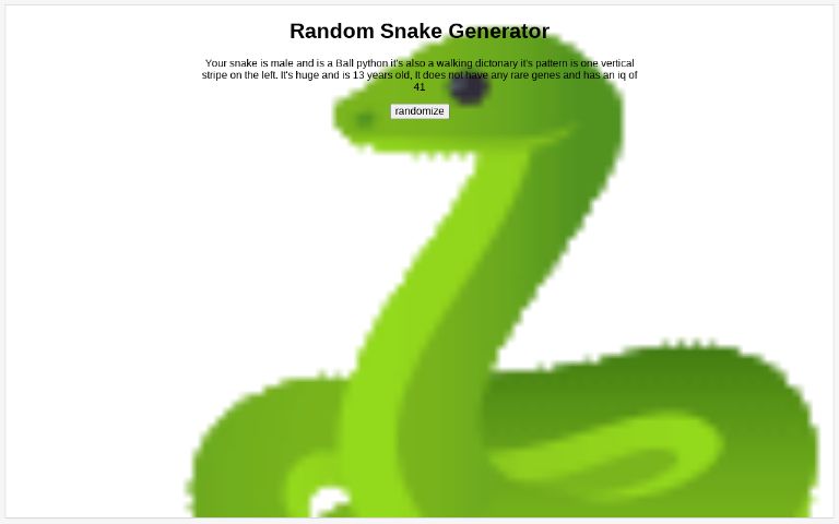 Random Snake Generator