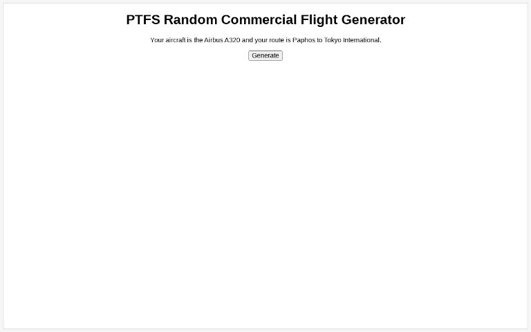 PTFS Random Commercial Flight Generator