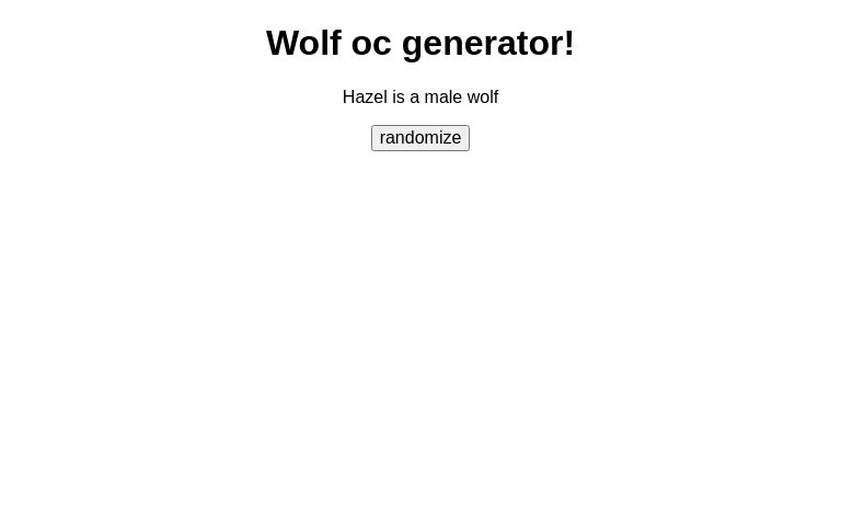 Wolf oc generator!