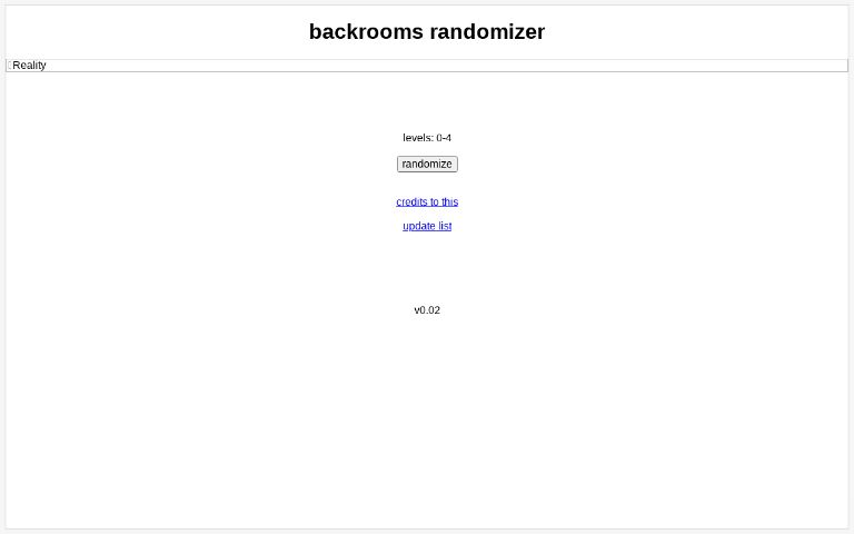 backrooms randomizer ― Perchance Generator