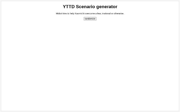 YTTD Scenario generator