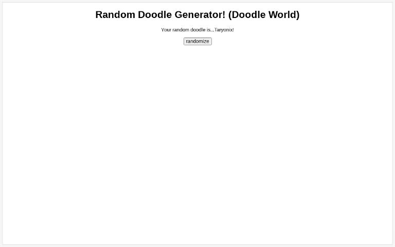 Random Doodle Generator! (Doodle World)
