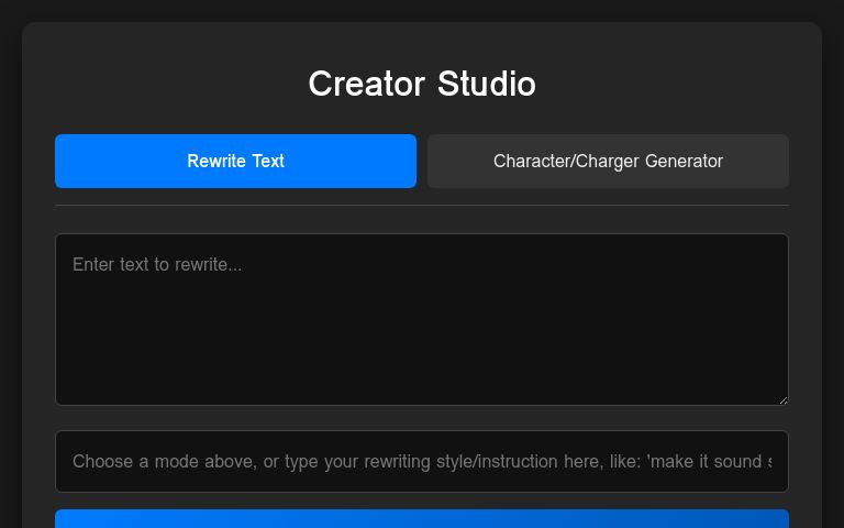 Creator Studio ― Perchance Generator