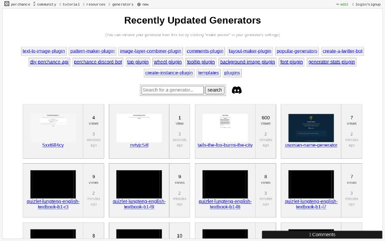 Recently Updated Generators