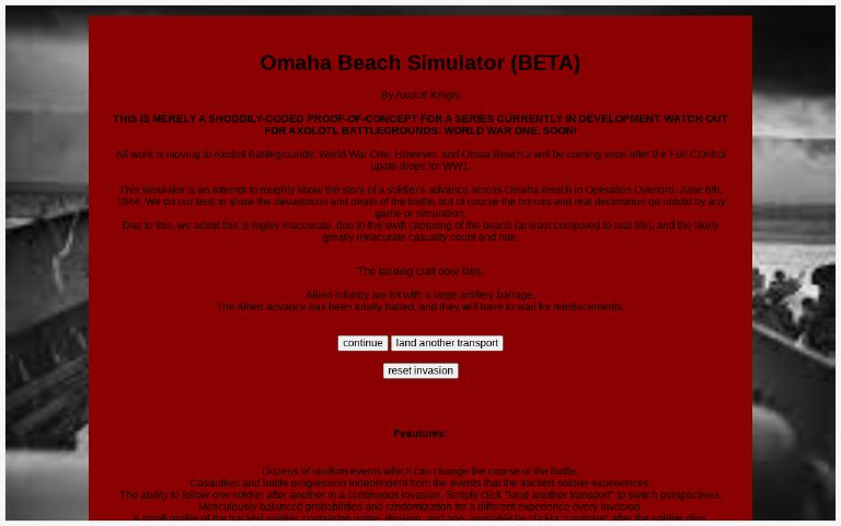Omaha Beach Simulator (BETA) ― Perchance Generator