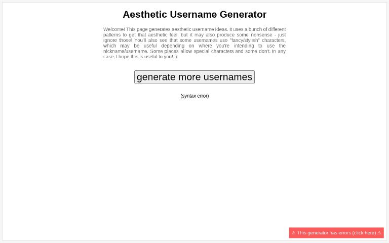 Aesthetic Username Generator (1000's of Ideas)