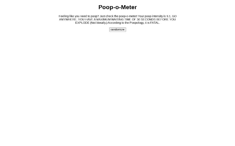 Poop-o-Meter ― Perchance Generator