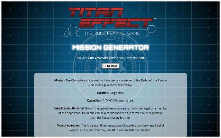Mission Generator