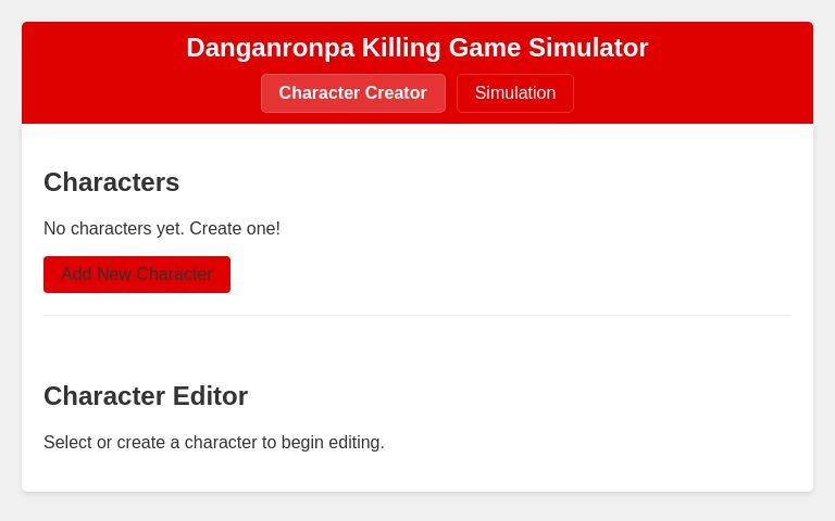 Danganronpa Killing Game Simulator ― Perchance Generator