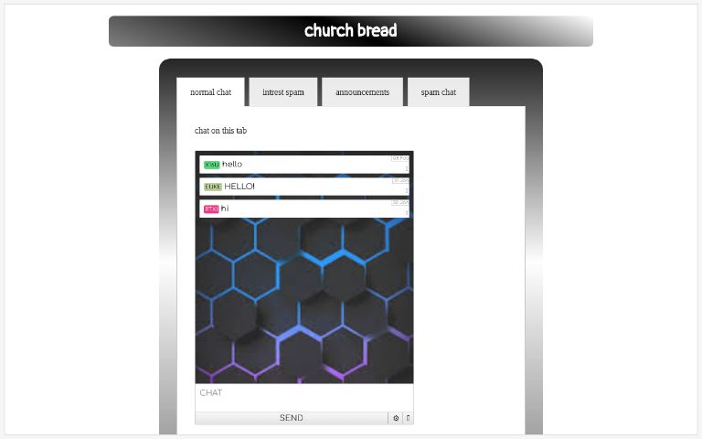 church bread ― Perchance Generator