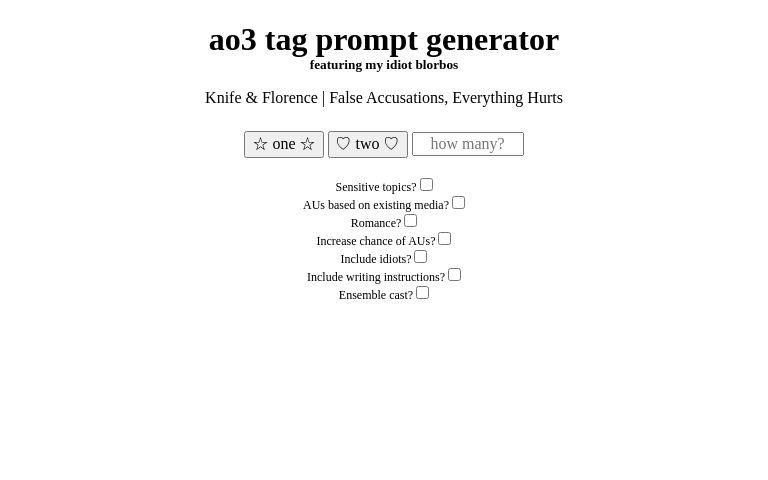 ao3 tag prompt generator