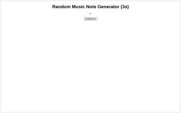 Random Music Note Generator (3s)