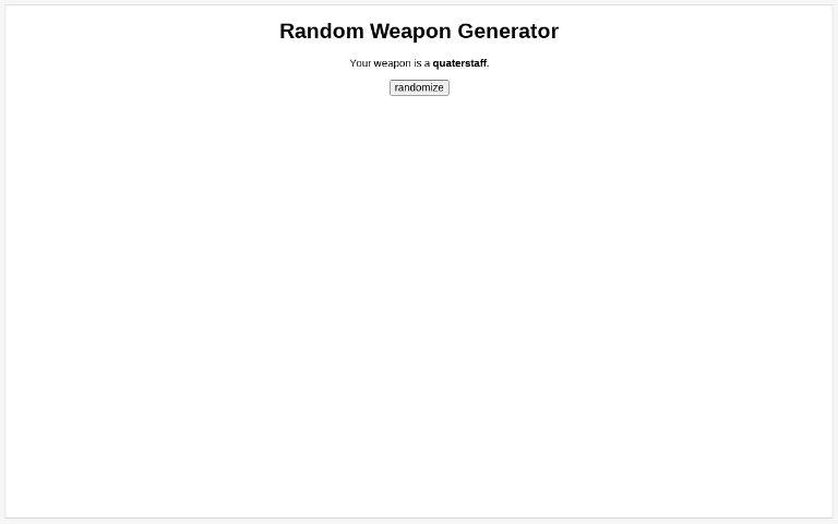 Random Weapon Generator