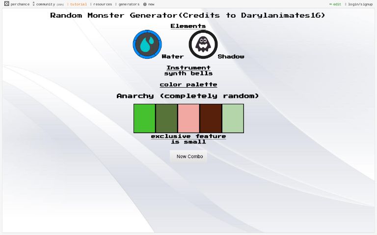 Element Combo Generator