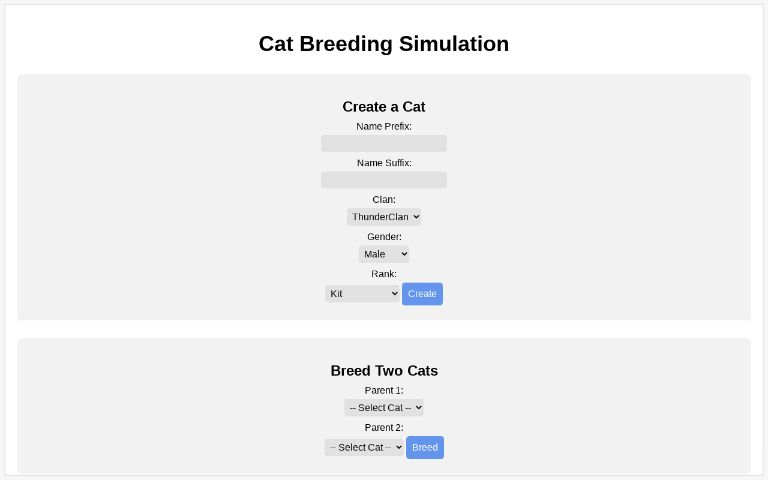 Cat Breeding Simulation ― Perchance Generator