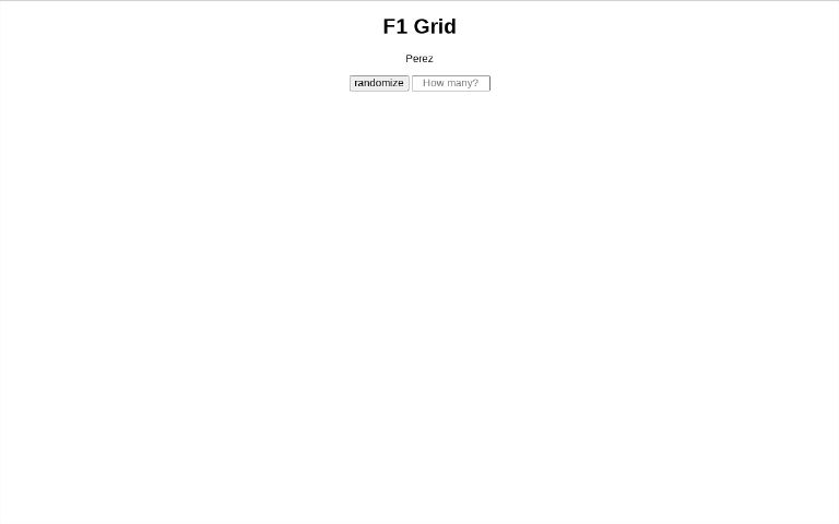 F1 Grid ― Perchance Generator
