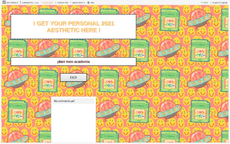 ! get your personal 2021 aesthetic here ! ― Perchance Generator