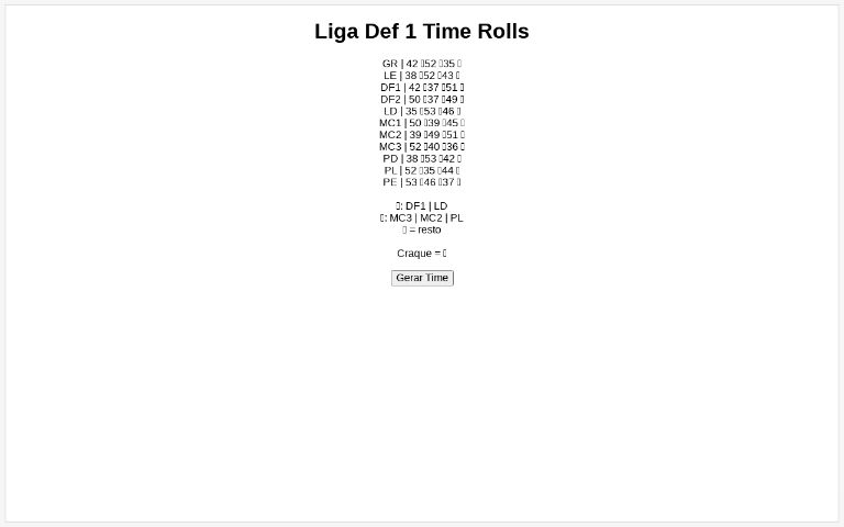 Liga Def 1 Time Rolls ― Perchance Generator