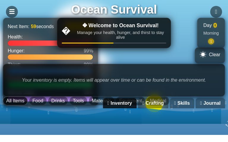 Ocean Survival ― Perchance Generator