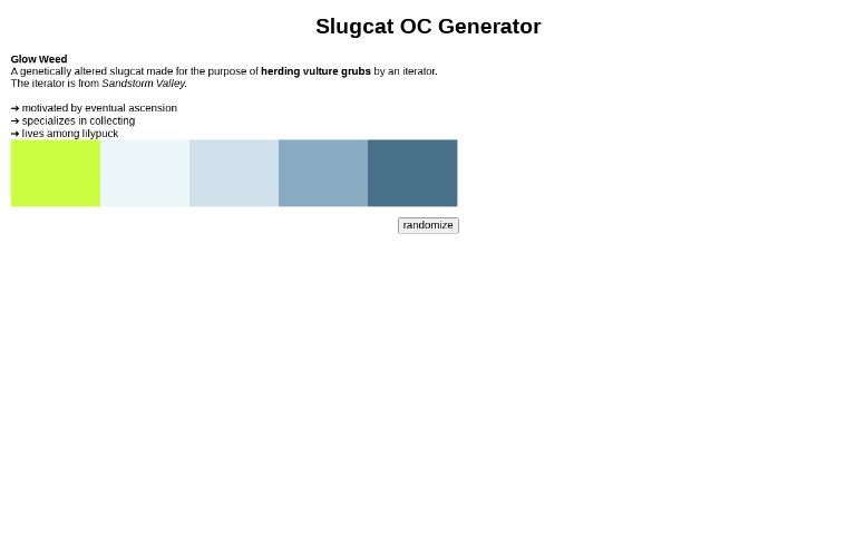 Slugcat OC Generator