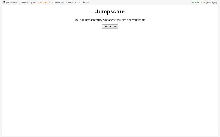 Jumpscare ― Perchance Generator