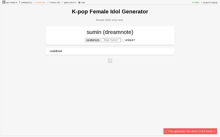 K-pop Female Idol Generator