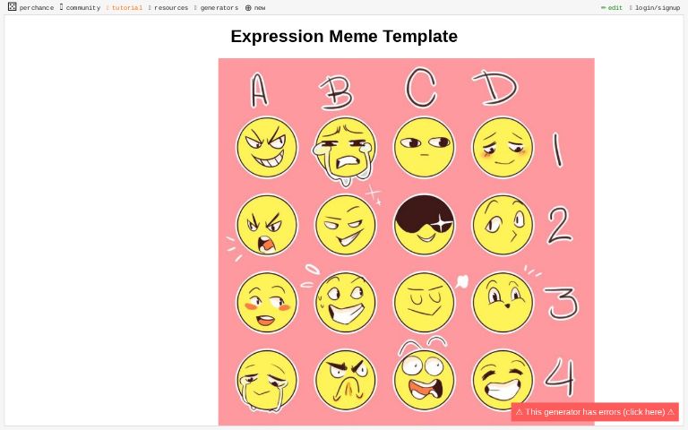 Expression Meme Template ― Perchance Generator