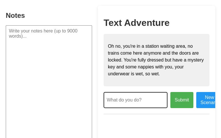 Text Adventure ― Perchance Generator