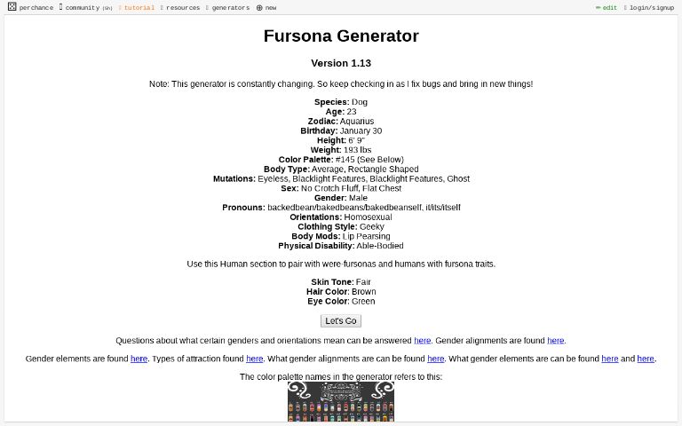 Fursona Generator