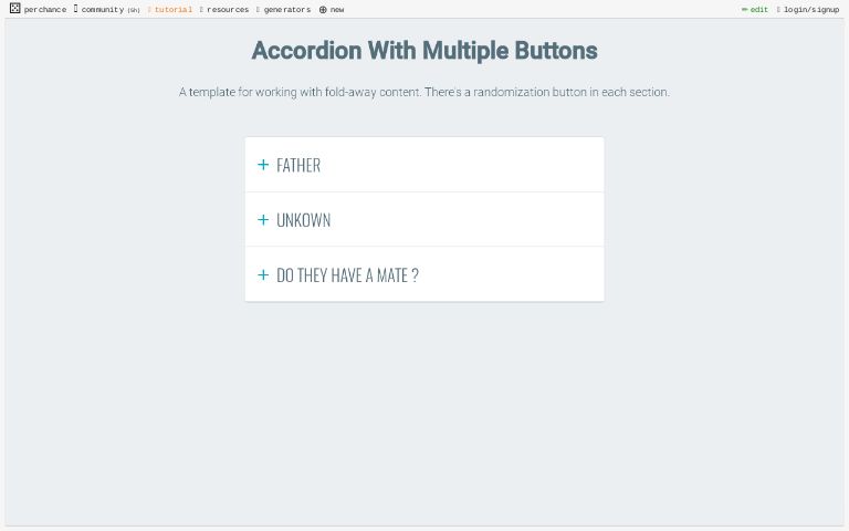 Accordion With Multiple Buttons ― Perchance Generator