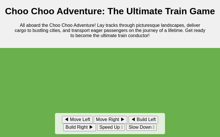 Choo Choo Adventure: The Ultimate Train Game ― Perchance Generator