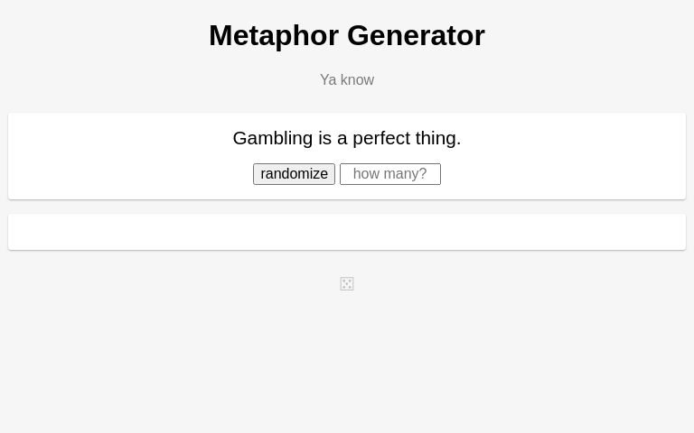 Metaphor Generator