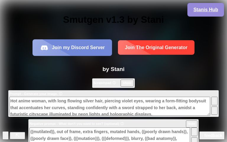 Smutgen v1.3 by Stani ― Perchance Generator