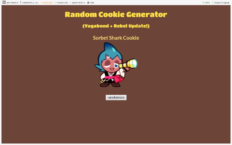 Random Cookie Generator