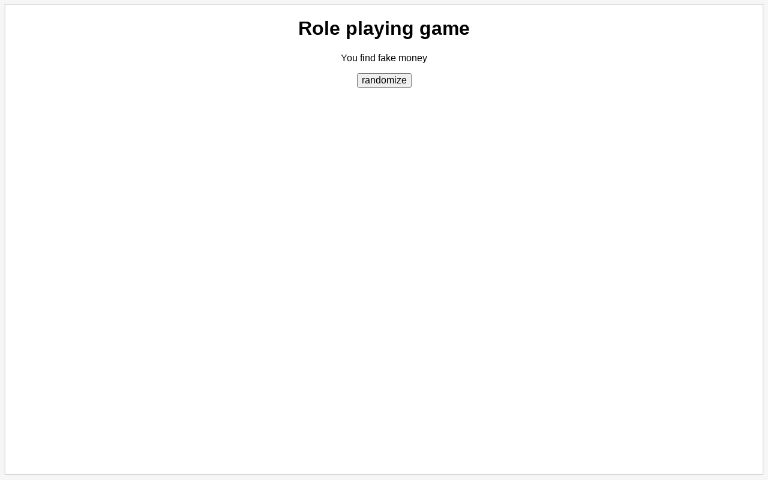 Role playing game ― Perchance Generator
