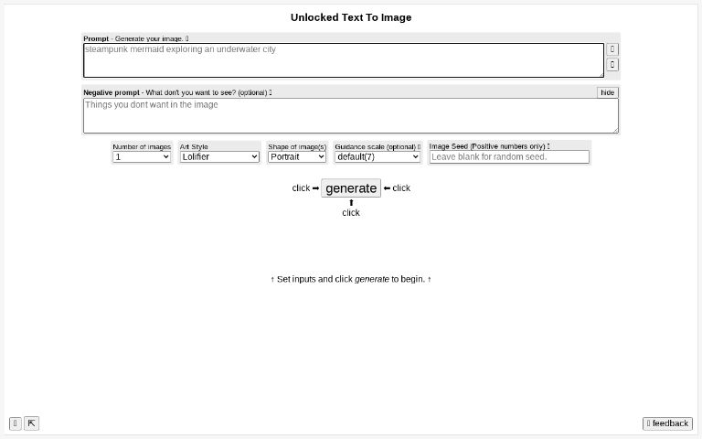 Unlocked Text 2 Image ― Perchance Generator