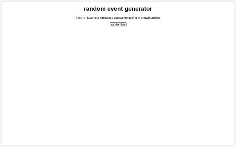 random event generator