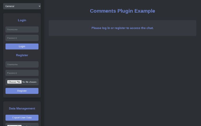Comments Plugin Example