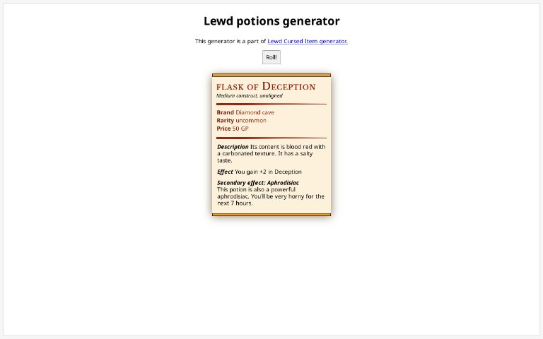 Lewd potions generator