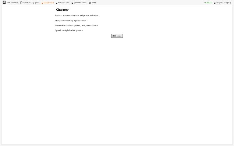 Character ― Perchance Generator