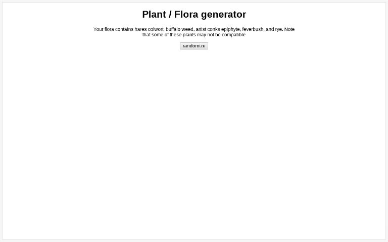 Plant / Flora generator