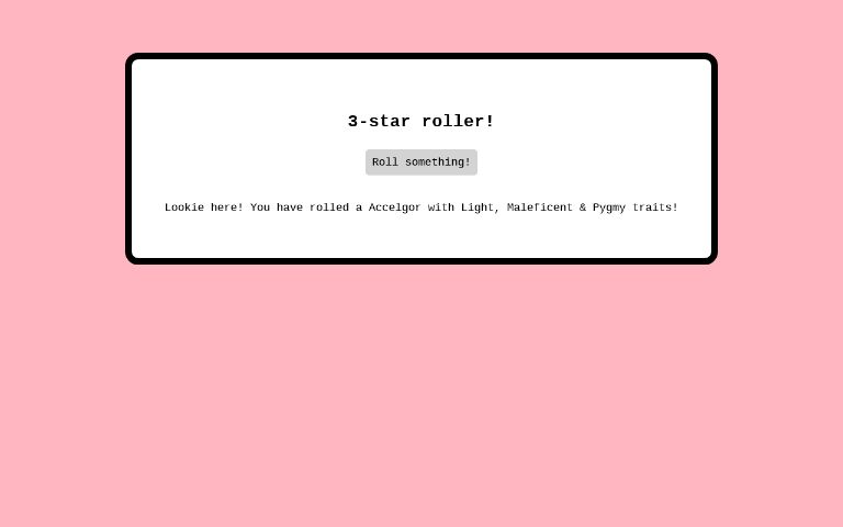 3-STAR roller! ― Perchance Generator